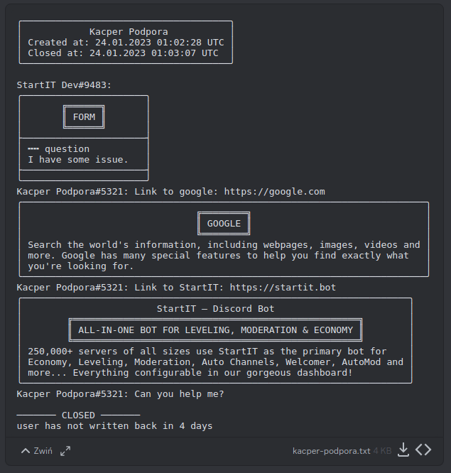 StartIT · Discord Bot for Leveling, Moderation & Economy