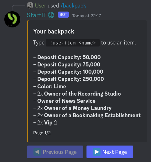 StartIT · Discord Bot for Leveling, Moderation & Economy